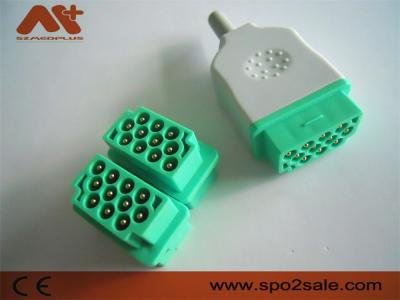 China GE Marquette Patient Monitor 11 Pin ECG Connector Medical Cable Accessory Green for sale