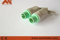 China Bionet Compatible 7 Pin ECG Connector Green Nylon ABS Medical Cable Adapter for sale