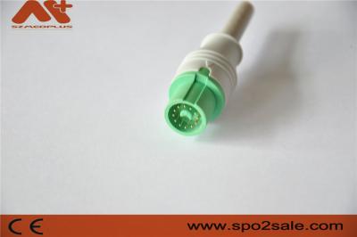 China 12 Pin ECG Connector for Fukuda Denshi Patient Monitor Green ABS Nylon for sale
