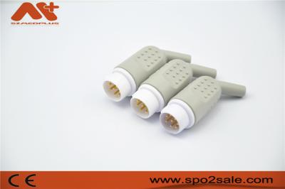 China 8 Pin ECG Connector for HP Patient Monitor Medical Accessory White Nylon ABS for sale