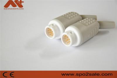 China 12 Pin ECG Connector Nylon Adaptor Gold Plated Brass Pins for Mindray Newtech HP Patient Monitor for sale