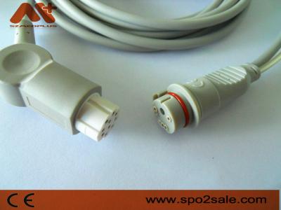 China Datex Compatible IBP Adapter Cable 10-Pin Connector 3.5M Length for AS/3 AS/5 Cardiocap Medical Monitors for sale