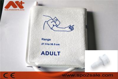 China Disposable NIBP Cuff Adult Single Tube 27.5-36.5 cm Blue Latex Free ISO13485 for sale