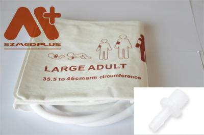 China Disposable NIBP Cuff Large Adult Dual Tube 35.5-46 cm Non Woven Latex Free for sale