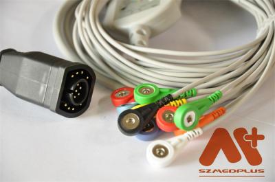China ZOLL 12-Lead EKG Cable for E Series M Series - 6.0mm Medical TPU with Gold-Plated Terminals and CE Certification for sale