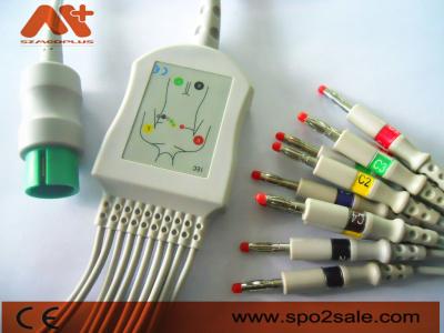 China Spacelabs Compatible Direct Connect EKG Cable - 17 Pin Connector, 10 Lead Wires, 6.0mm Diameter for 90367/90369/90496/91496/Ultraview Monitors for sale