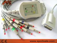 China Burdick Compatible Direct Connect EKG Cable 10 Lead AHA Banana 4.0 7704 for sale