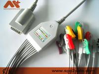 China Burdick Compatible Direct-Connect EKG Cable 15 Pin 10 Lead AHA Clip TPU for sale