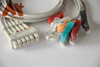 China GE Marquette ECG Telemetry Leadwire 421932-001 | 6-Lead Clip, Twin Pin Connector, Medical TPU Material for sale