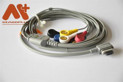 China GE Healthcare Telemetry Holter Cable ECG 2008594-002 7 Lead Snap for SEER Light Monitor with ISO13485 & CE Certification for sale