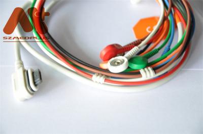 China GE Healthcare Compatible ECG Telemetry Leadwire 5-Lead Snap Cable for SEER Light Monitors for sale