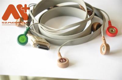 China AHA BI ECG Cable 10 Lead Snap Holter H2111 - Medical TPU Material with ISO13485 & CE Certification for sale