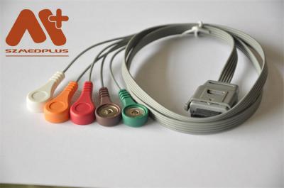 China Biomedical Instruments BI ECG Holter Cable 5 Lead Snap C07-12-12 | Medical TPU Material | ISO13485 & CE Certified for sale