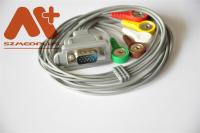 China DMS300-3A 5 Lead Holter Cable with 15-Pin Connector - Medical TPU Material, AHA Standard, ISO13485 & CE Certified for sale
