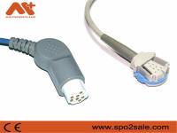 China Datex Ohmeda SpO2 Extension Cable OXY-SL3 Compatible 2.4m 10-Pin Oxytip 8-Pin Medical Grade TPU for sale