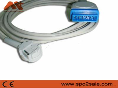 China Datex Ohmeda Compatible SpO2 Adapter Cable OXY-ES3 - 2.4m Length with 11-Pin Connector for Medical Monitors for sale