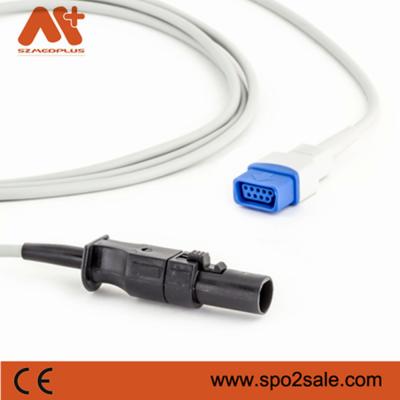 China Datex Ohmeda Compatible SpO2 Adapter Cable TS-H3 2.4m TPU for GE Trusignal for sale
