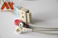 China GE Marquette ECG Patient Cable 411203-001 | 3-Lead Medical Monitor Cable with 2.6mm TPU & Gold Terminals for sale