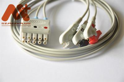 China GE Healthcare Marquette 3-Lead ECG Cable with Clip Connectors - 2.6mm Diameter, 900mm Length, ISO13485 & CE Certified for sale
