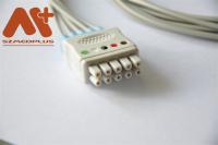 China GE Healthcare Marquette 5-Lead ECG Patient Cable with 2.6mm TPU Construction and 900mm Length for sale