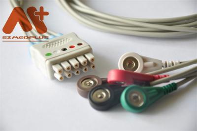 China GE Healthcare Marquette 5-Lead ECG Patient Cable with 2.6mm TPU Construction and 900mm Length for sale