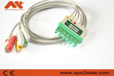 China Draeger Compatible 3-Lead ECG Patient Cable MS16231 with 2.6mm TPU Cable and 900mm Length for sale