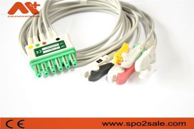 China Draeger Compatible 5-Lead ECG Patient Cable with Clip Connectors - 2.6mm TPU Cable, 900mm Length for sale