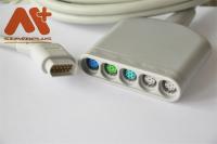 China Draeger Compatible ECG Trunk Cable - 5590539 with 16-pin Connector, 2ft Length, 3/5 Lead Configuration for sale