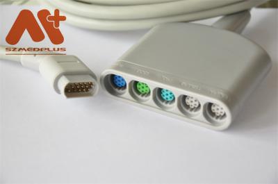 China Draeger Compatible ECG Trunk Cable - 5590539 with 16-pin Connector, 2ft Length, 3/5 Lead Configuration for sale