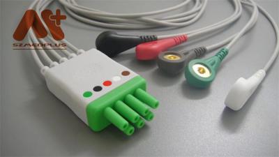 China Mindray Datascope Compatible 5 Lead Snap ECG Telemetry Leadwire 115-004869-00 for sale