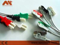 China Spacelabs Compatible 5 Lead Clip ECG Leadwire 1000mm TPU Cable AHA Standard for sale