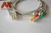 China Datex Ohmeda Compatible 3 Lead Clip ECG Leadwire 545315 75cm TPU for sale