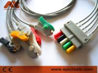 China Datex Ohmeda Compatible 5 Lead Clip ECG Leadwire 545316 75cm TPU for sale