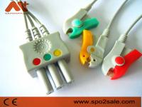 China Mindray Datascope Compatible 3 Lead ECG Leadwire Twin Pin Clip 0010-30-42732 for sale