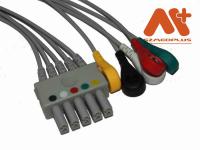 China Mindray Datascope Compatible 5 Lead Snap ECG Leadwire 40 inch TPU Cable for sale