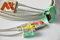 China Nihon Kohden Compatible 3 Lead Clip Direct-Connect ECG Cable 14Pin 250cm for OPV-1500 for sale