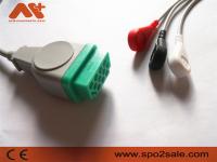 China GE Marquette Compatible 3 Lead Snap ECG Cable 2001292-001 11Pin 250cm TPU for sale