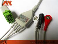 China GE Marquette Compatible 3 Lead Snap ECG Cable 2001292-001 11Pin 250cm TPU for sale