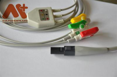 China Welch Allyn Propaq LT 3-Lead ECG Cable with 3400mm Length and 9-Pin Connector for Medical Monitoring for sale