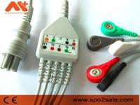 China Colin BP-88S BP-S510 M9500 ECG Cable 6-Pin 5-Lead 3400mm Medical TPU with Gold Plated Terminals for sale