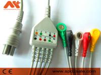 China Colin BP-88S BP-S510 M9500 ECG Cable 6-Pin 5-Lead 3400mm Medical TPU with Gold Plated Terminals for sale