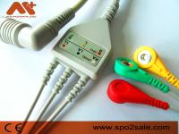 China Omron Colin BP-88 BP-306 Compatible 3-Lead ECG Cable - 250cm Length, 6-Pin Connector, Medical TPU Construction for sale
