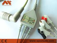 China Omron Colin BP-88 BP-306 Compatible 3-Lead ECG Cable with 3400mm Length and 6-Pin Connector for sale