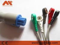 China Datex Ohmeda Compatible 5-Lead Snap ECG Cable with 10-Pin Connector and 3400mm Length - CB-72595R for sale