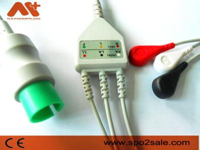 China Spacelabs Compatible 3-Lead Direct-Connect ECG Cable - 17-Pin Connector, 3400mm Length, ISO13485 & CE Certified for sale