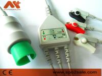 China Spacelabs Compatible TPU ECG Cable 3 Lead Clip 17 Pin Ultraview 250cm for sale