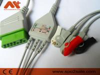 China Nihon Kohden Compatible 12 Pin 3 Lead ECG Patient Monitor Cable 250cm TPU for sale