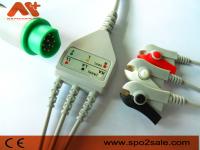 China Siemens Compatible 3 Lead ECG Cable 10 Pin TPU Patient Monitor Cable 250cm for sale