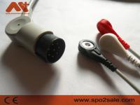 China Nihon Kohden Compatible 3 Lead Snap ECG Cable 8Pin 250cm AHA for OEC Series for sale