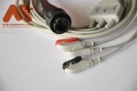 China Saadat Heyer Sierra Neptune 3-Lead ECG Cable 9-Pin 3.5M Medical TPU with CE ISO13485 Certification for sale
